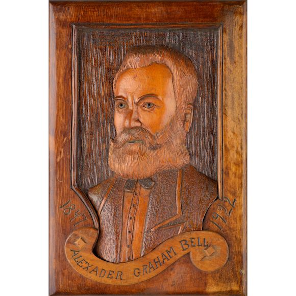 Bonhams Skinner : Relief Portrait of Alexander Graham Bell, signed O ...