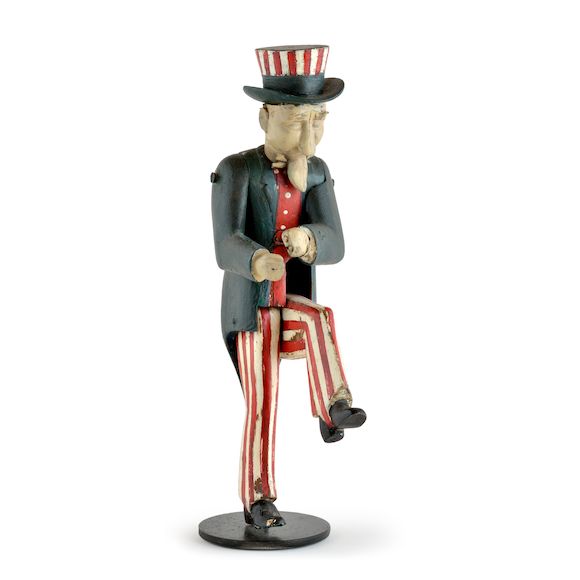 Bonhams Skinner : Carved Mechanical Figure of Uncle Sam United States ...