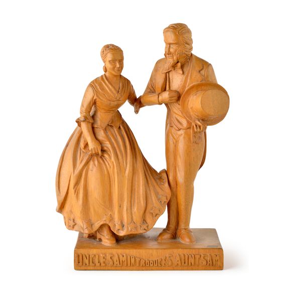 Bonhams Skinner : Carved Figure of Aunt and Uncle Sam, Baltimore ...
