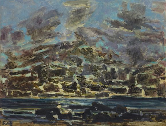 Bonhams : Roger Edward Kuntz (1926-1975) Coastal Scene 18 x 24 in ...