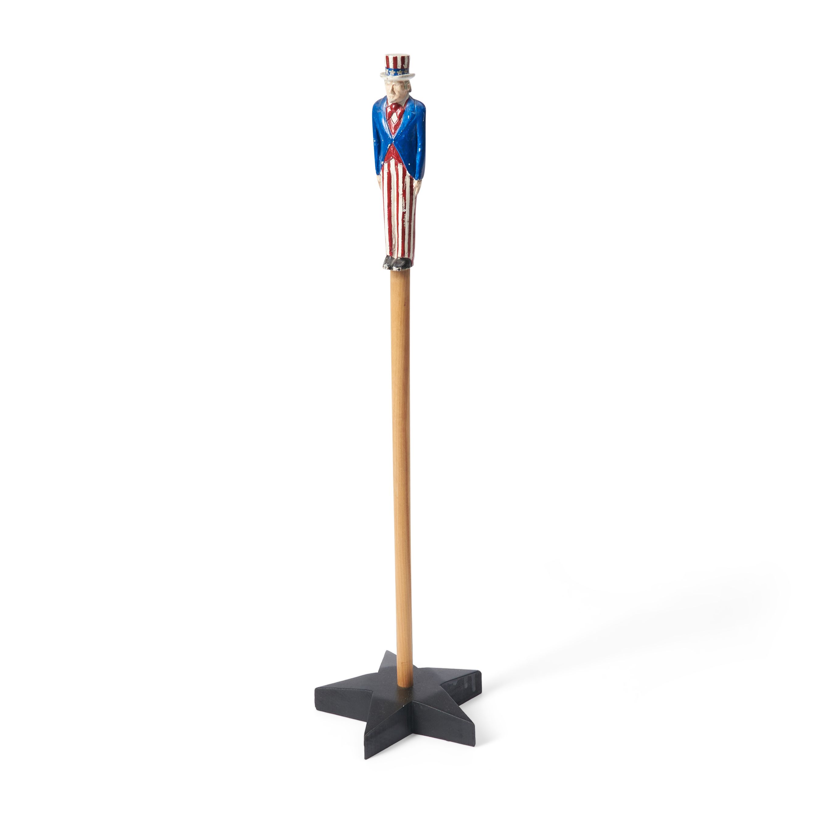 Bonhams Skinner : Carved Figure of Uncle Sam on a Stick United States ...