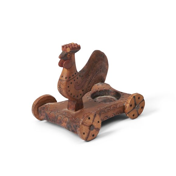 Bonhams Skinner : Rooster Pull-toy, Europe, 20th century.