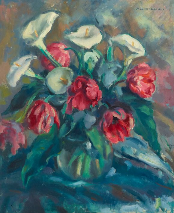 Bonhams : John Hubbard Rich (1876-1954) Still Life with Calla Lilies 30 ...