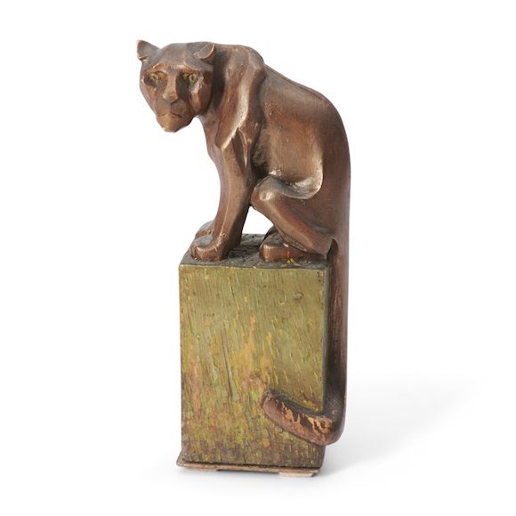 Bonhams Skinner : Carved Figure of a Cat, United States, early 20th ...