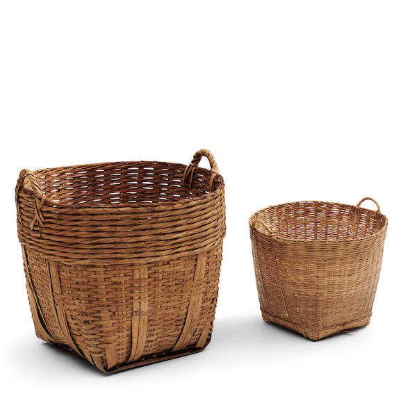 Bonhams Skinner Two Large Woven Baskets