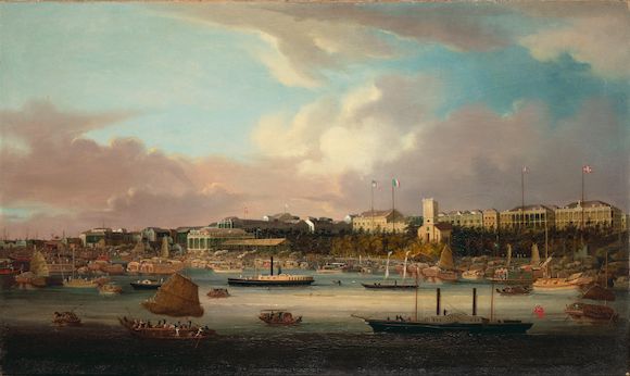 Bonhams : Anonymous Chinese Artist, early 1850's Hongs of Guangzhou ...