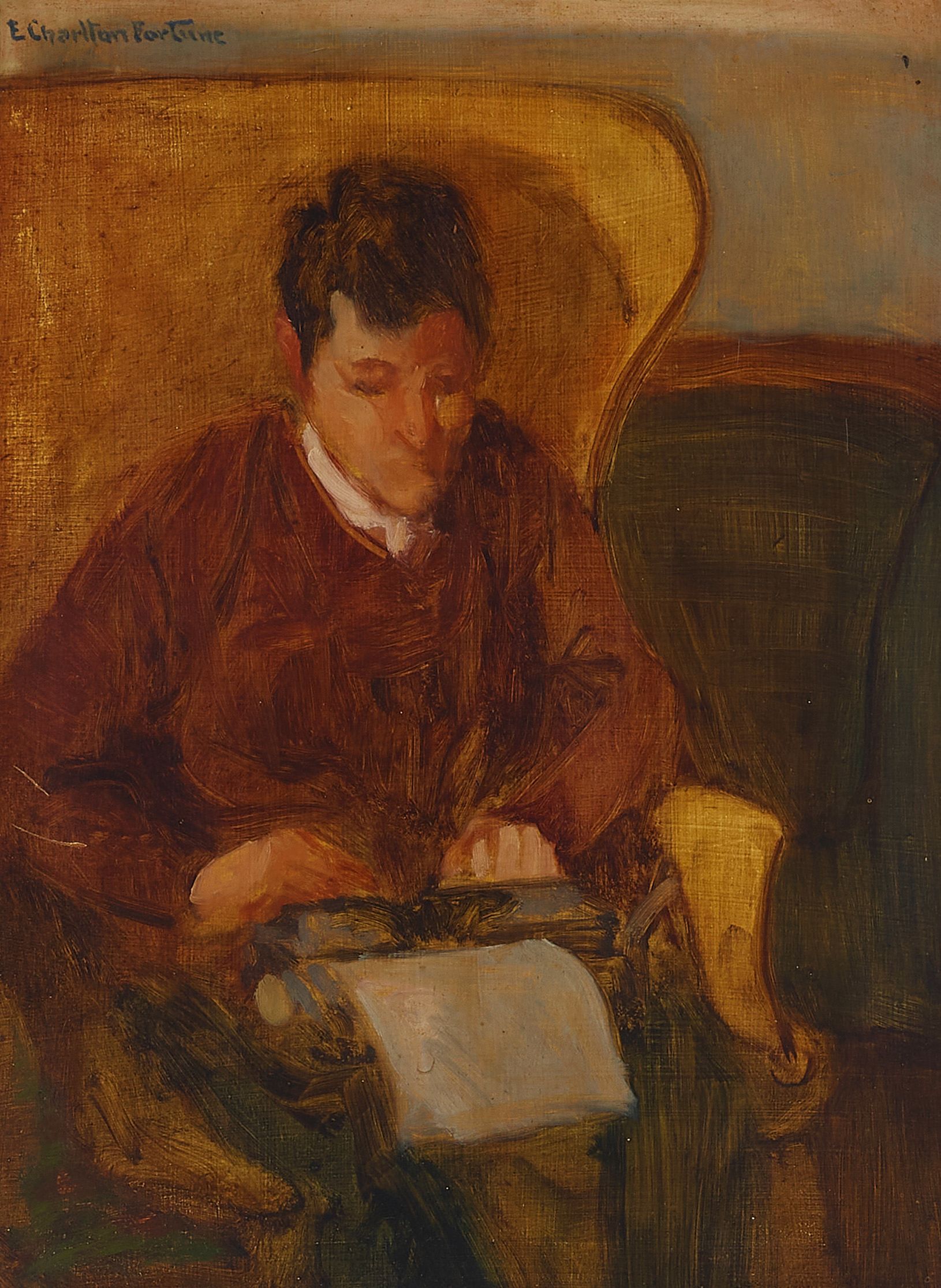 Bonhams : E. Charlton Fortune (1885-1969) Jamie 12 x 9 in. framed 15 1/ ...