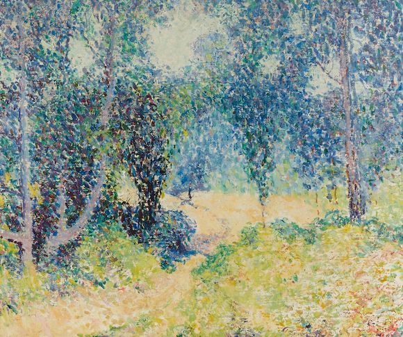 Bonhams : William Clapp (1879-1954) Path through the Woods 20 x 24 in ...