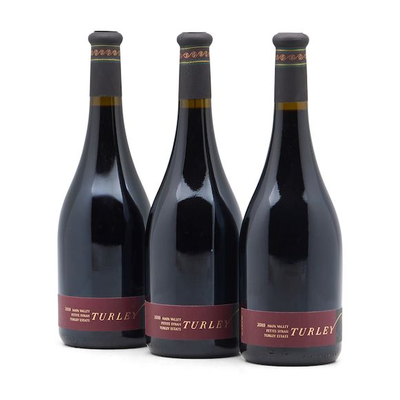 Bonhams Skinner : Turley Turley Estate Petite Syrah 2010, 3 bottles