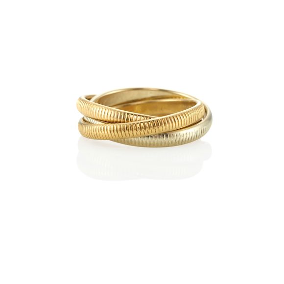 Bonhams : CARTIER: A TRI-COLOR GOLD 'TRINITY' RING
