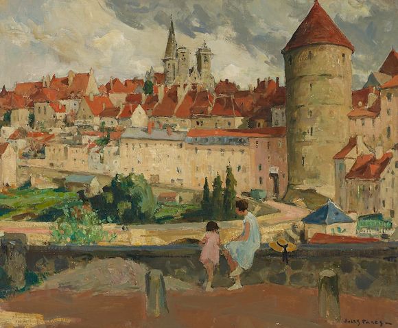 Bonhams : Jules Eugene Pages (1867-1946) Summer in Burgundy 18 x 22 in ...