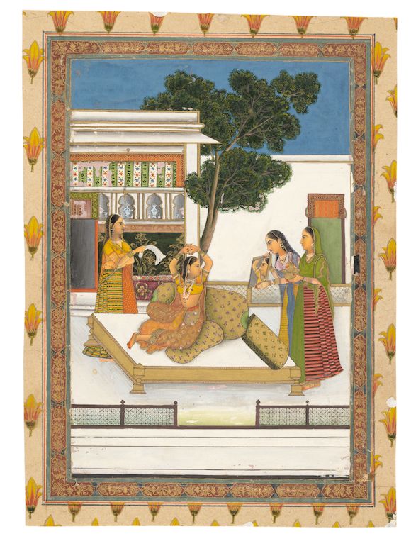Bonhams : AN ILLUSTRATION FROM A RAGAMALA SERIES: BILAVAL RAGINI ...