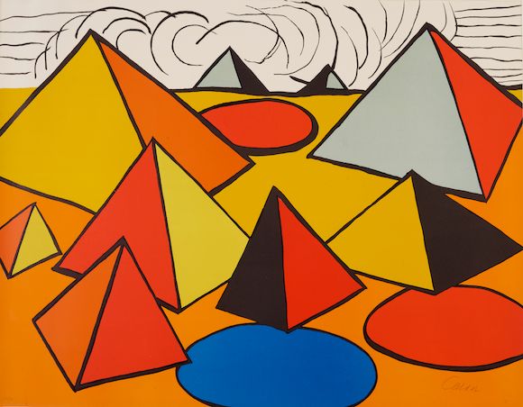 Bonhams : Alexander Calder (1898-1976); Composition with Pyramids ...