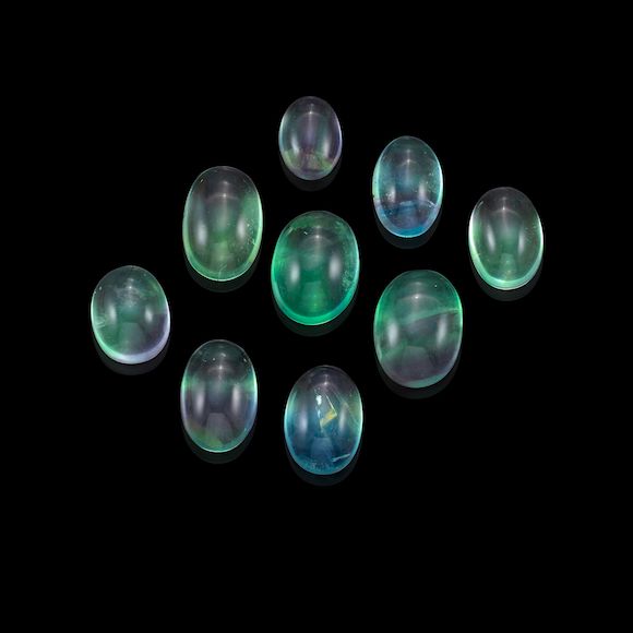 Bonhams : Multi-color Fluorite Cabochons