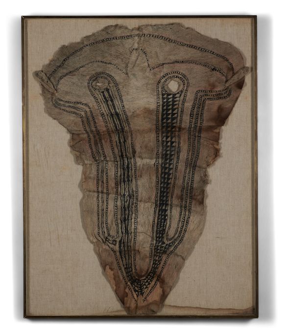 Bonhams Skinner : A New Britain tapa size of tapa 41 x 30, size of ...