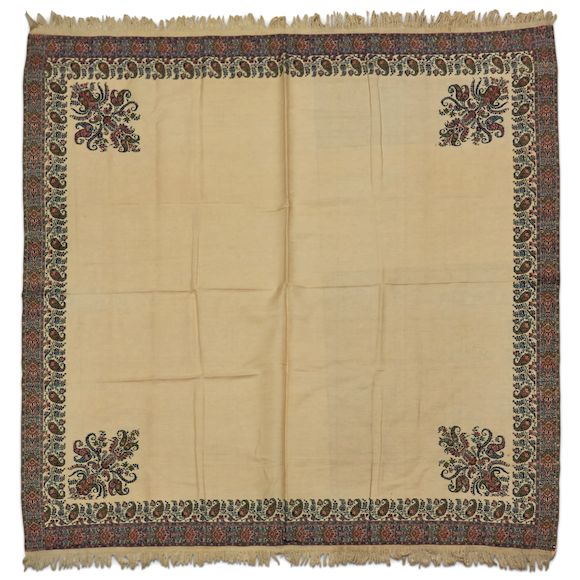Bonhams Skinner : French Square Shawl France 4 ft. 4 in. x 4 ft. 5 in.