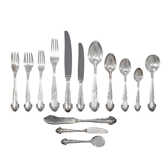 Bonhams : AN ITALIAN STERLING SILVER FLATWARE SERVICE FOR TWELVE marked ...