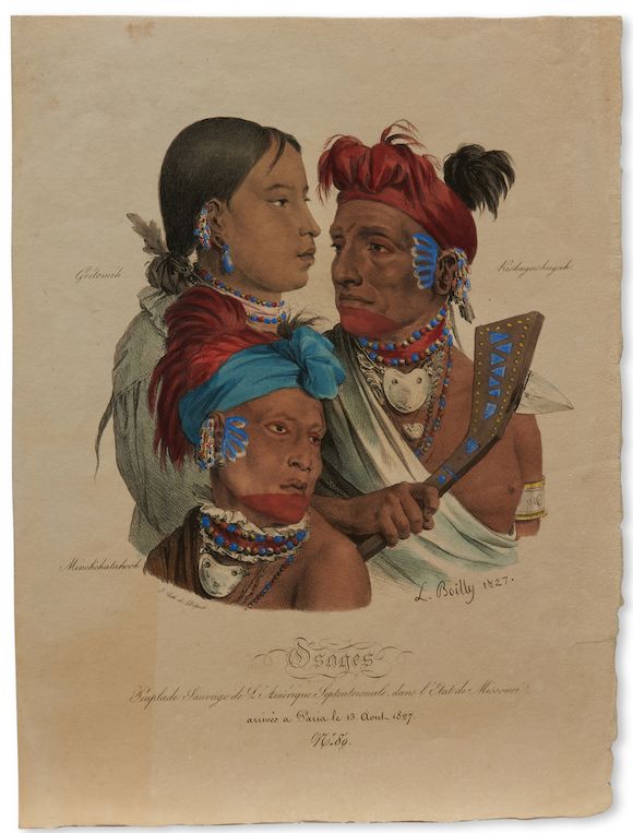 Bonhams Skinner : Five lithograph portraits of Native Americans Charles ...