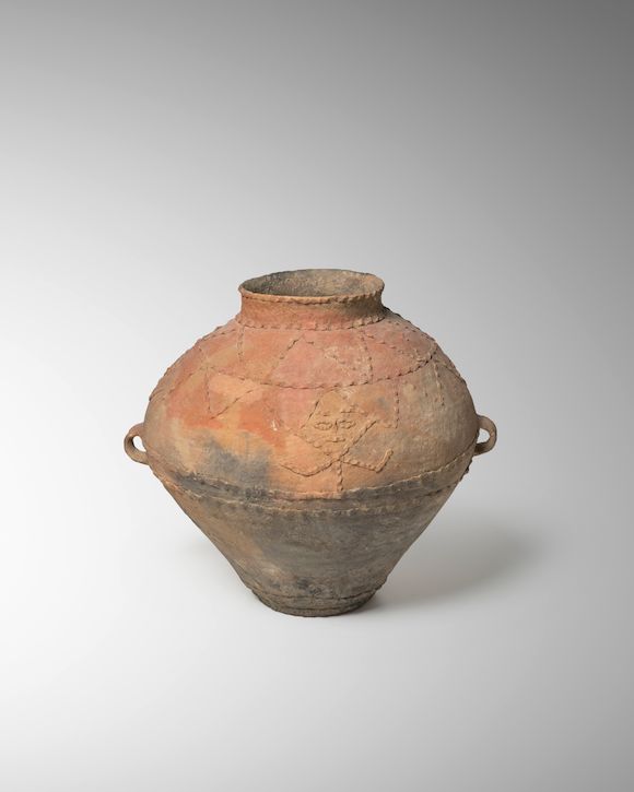 Bonhams : A RARE NEOLITHIC POTTERY JAR Majiayao culture, Banshan type ...