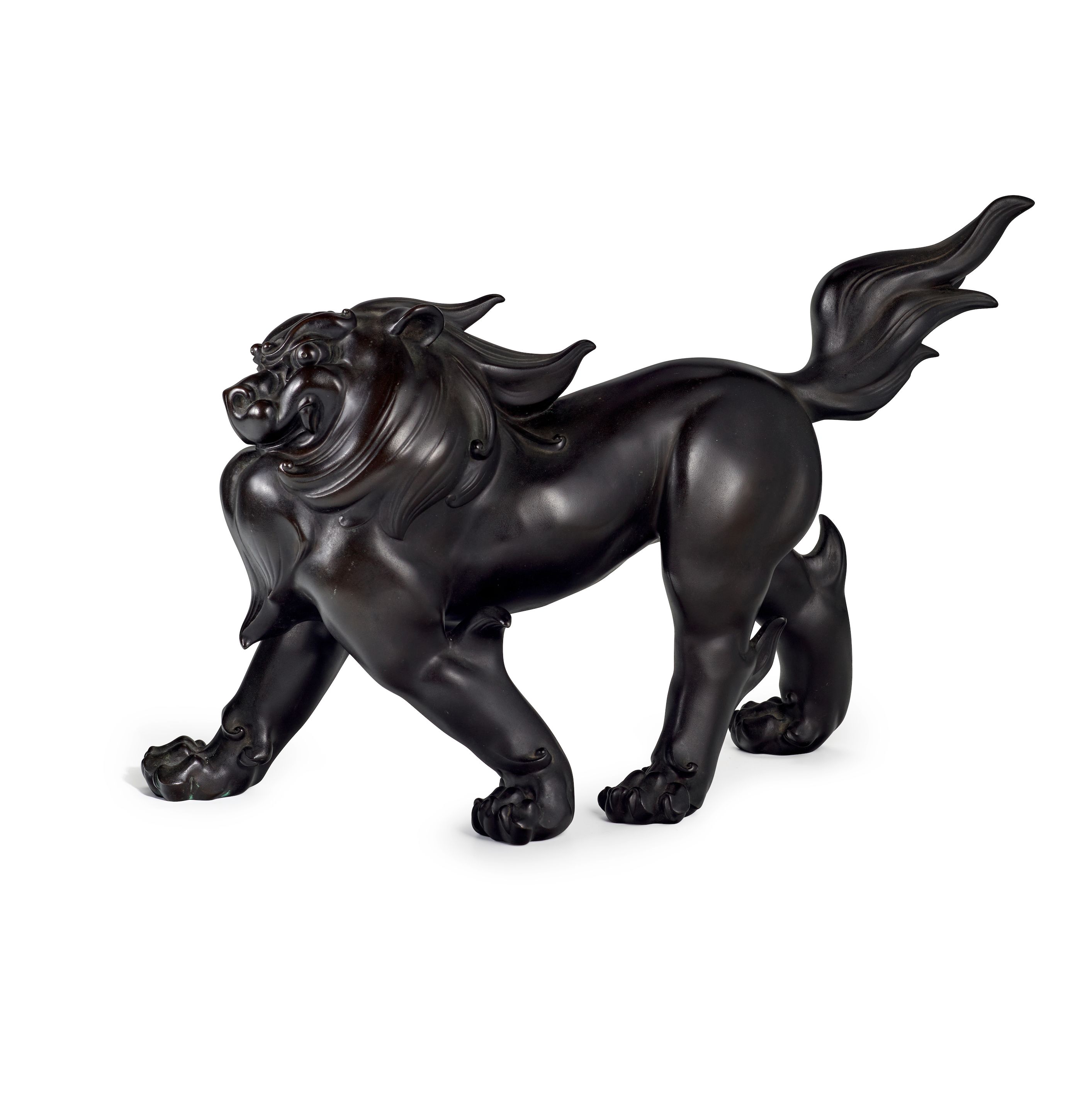 Bonhams : KATORI HOTSUMA (1874-1954) A Bronze Model of a Shishi Showa ...