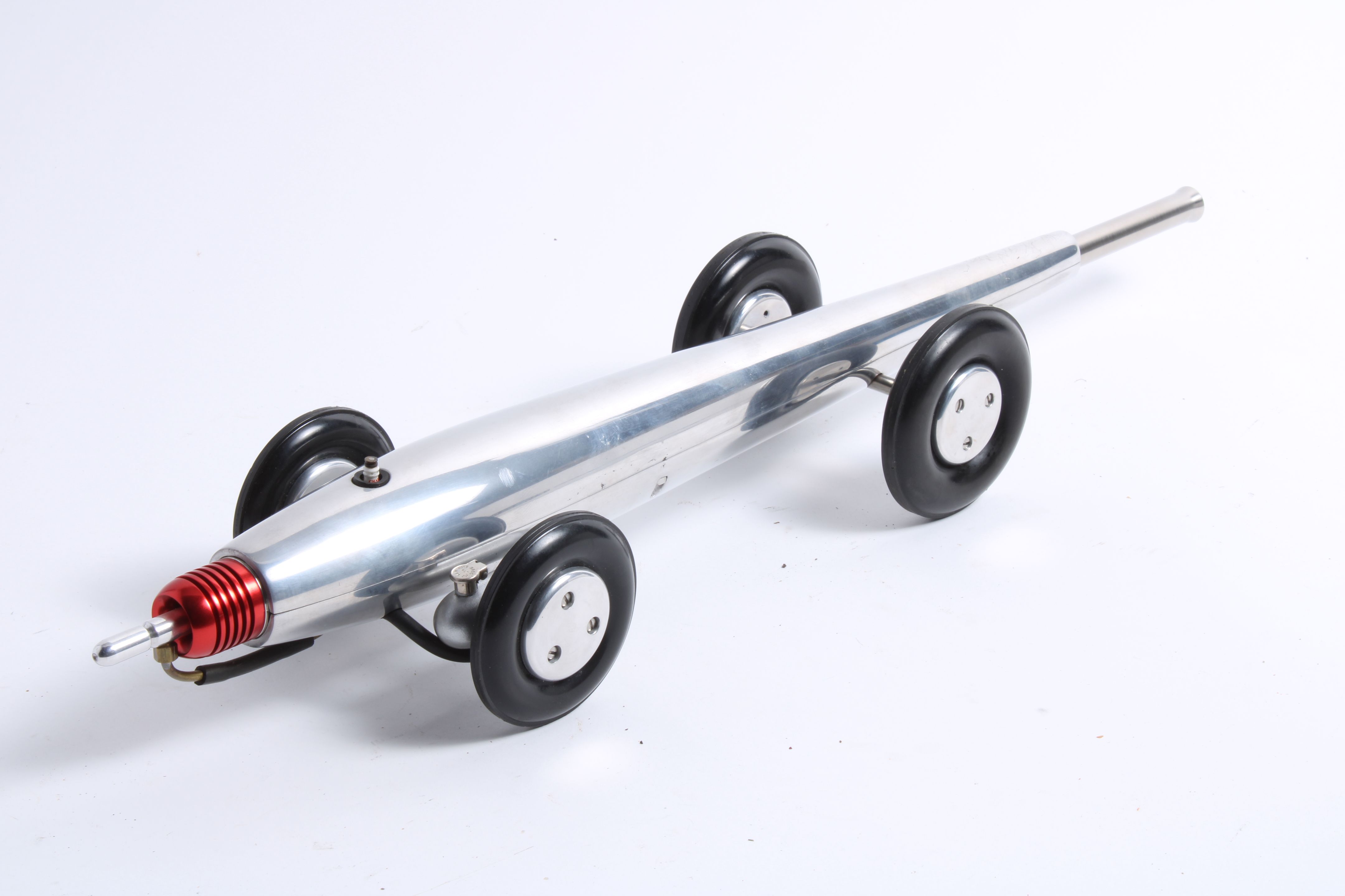 Bonhams Cars : A streamlined gas 'jet' engine tethered speed record car