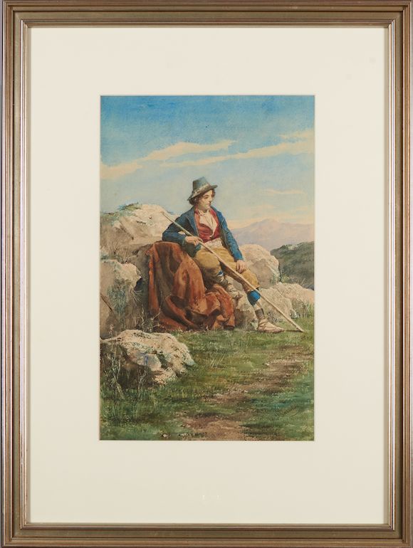 Bonhams Skinner : Filippo Bartolini (Italian, 1861-1908) Shepherd at Rest