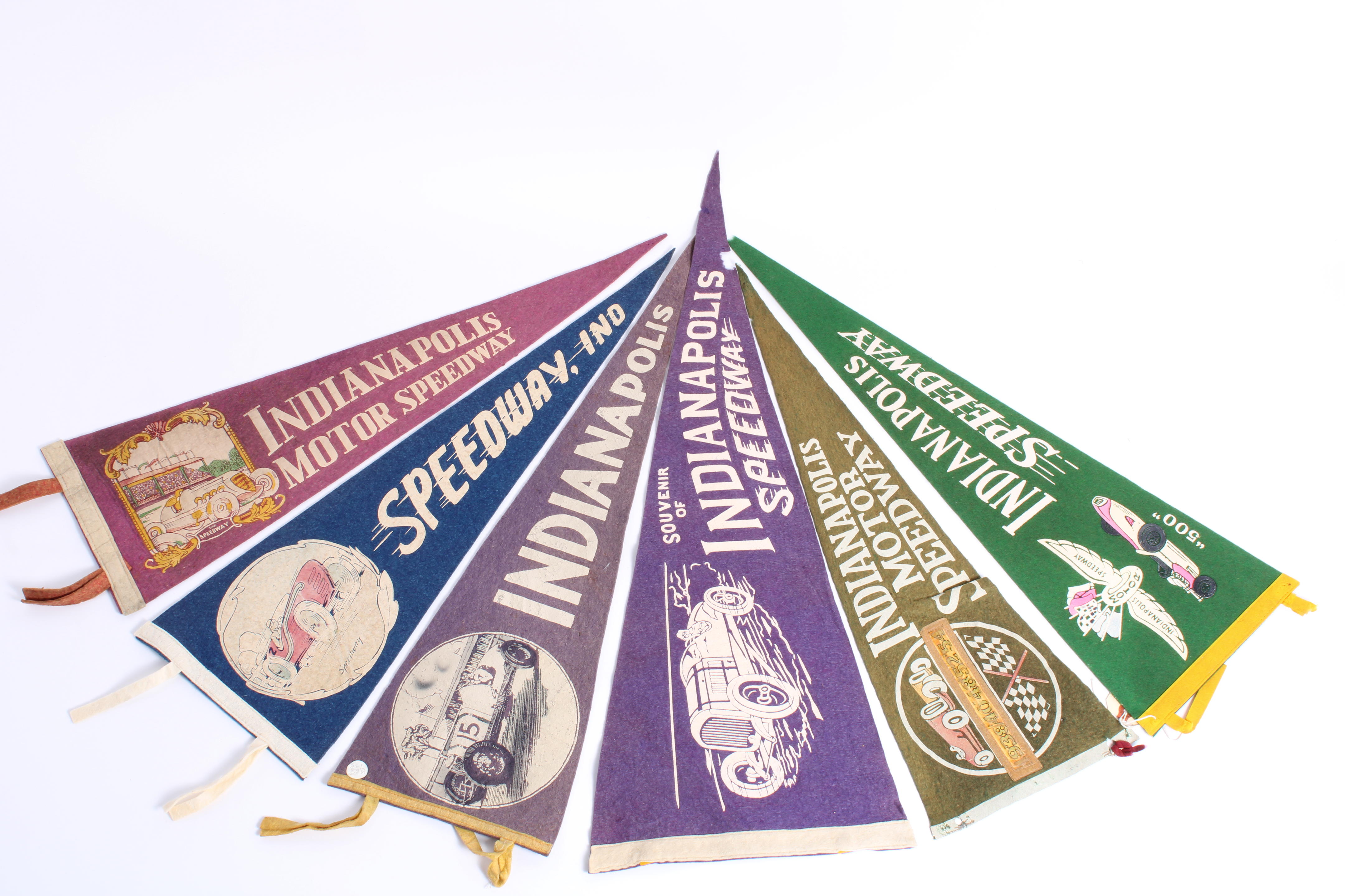 Bonhams Cars Six Indianapolis Speedway Felt Pennants 6