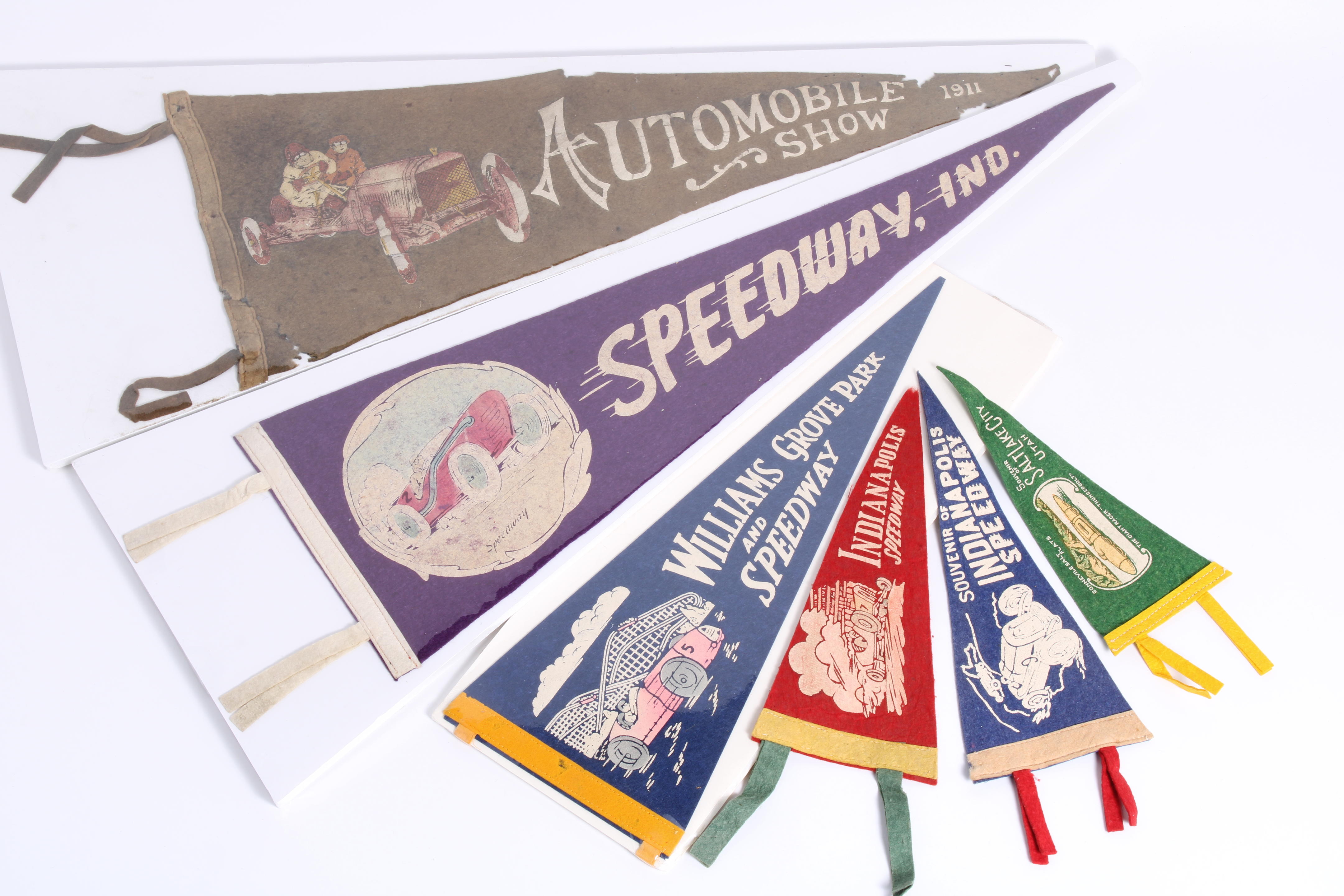 Bonhams Cars Six Assorted Motor And Motor Racing Felt Pennants 6