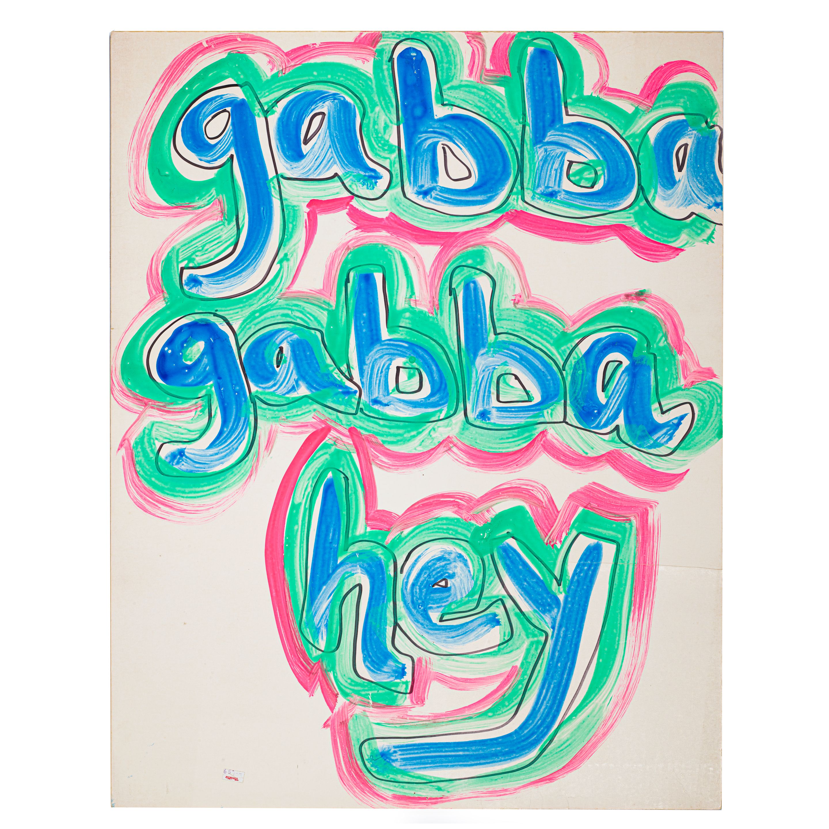 Bonhams : A RAMONES 'GABBA GABBA HEY' PROP POSTER FROM ROCK 'N' ROLL ...
