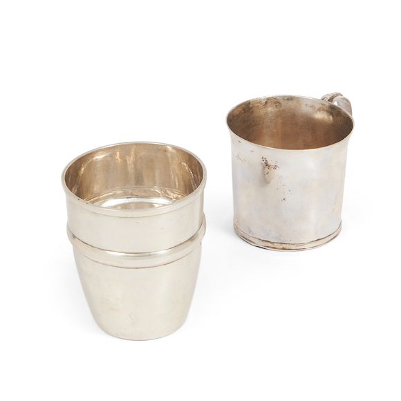 Bonhams Skinner : Silver Mug and Beaker, Jeremiah Dummer (1645-1718 ...