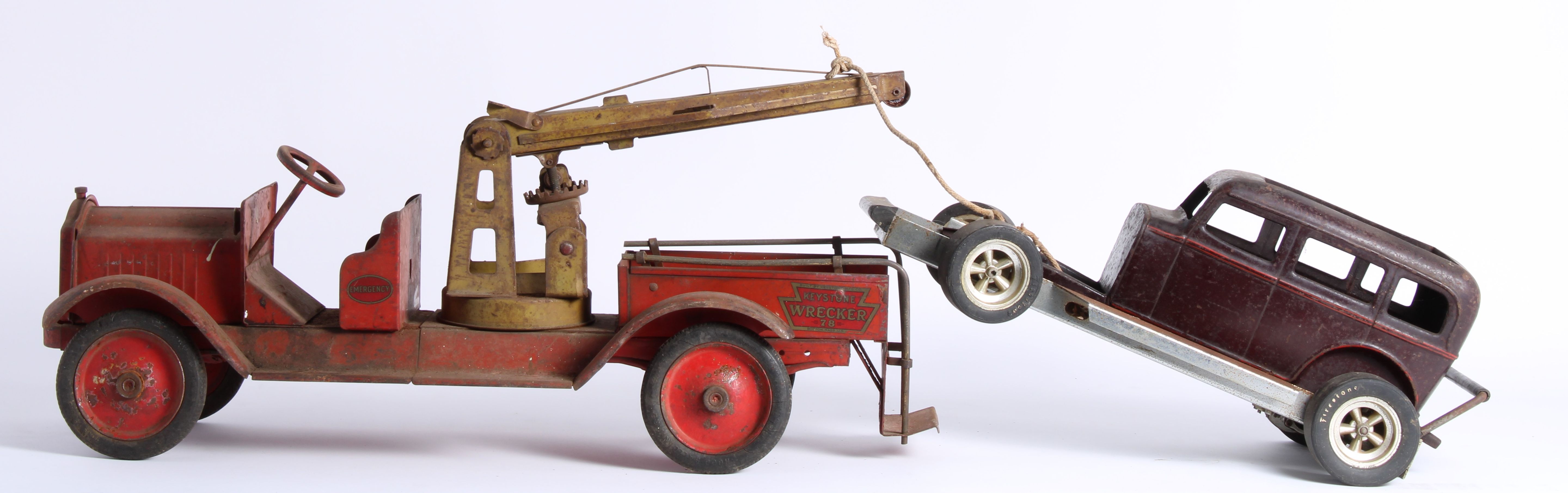 Bonhams Cars : A Keystone Wrecker tinplate toy, (2)