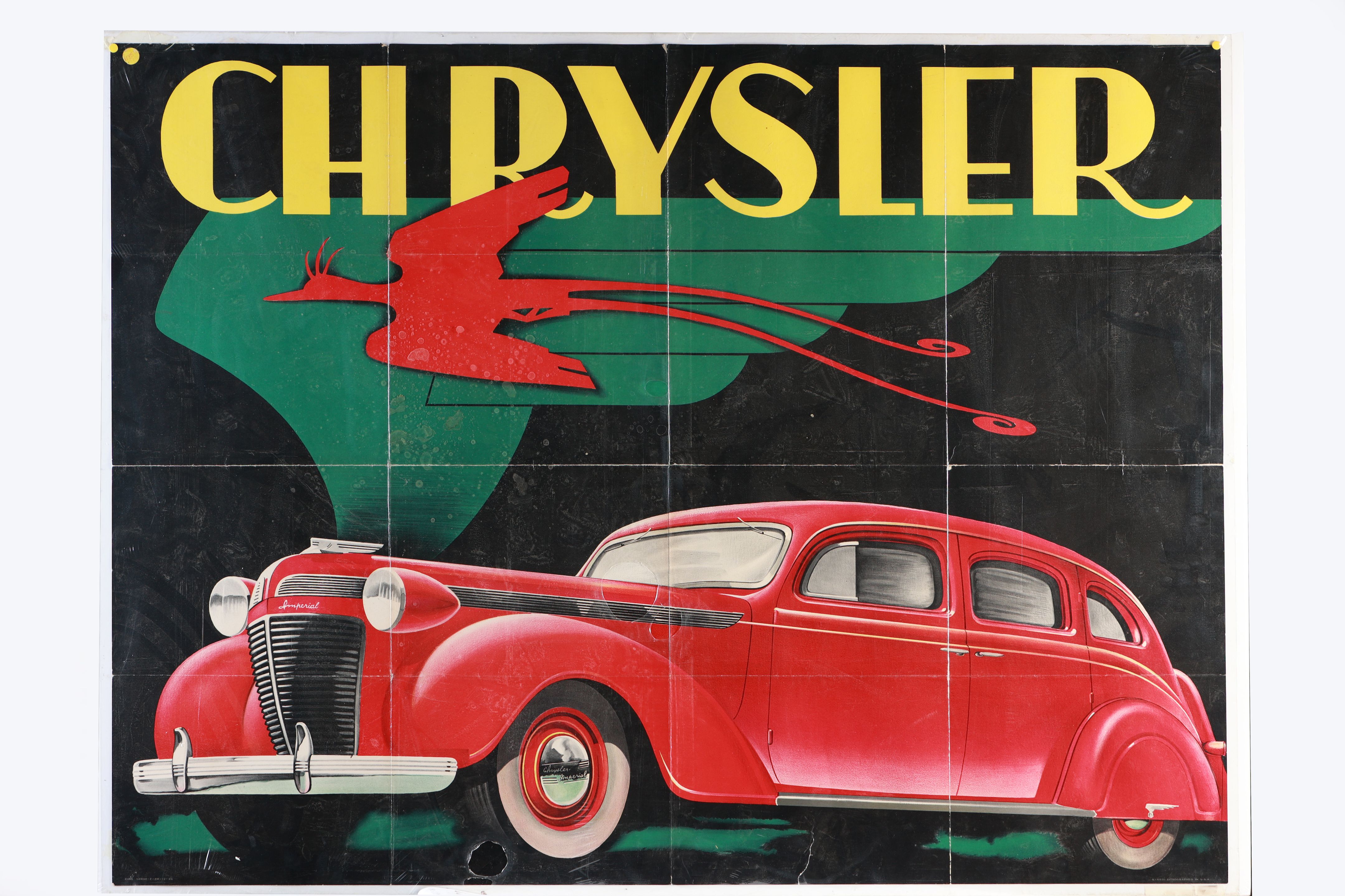 Bonhams Cars : A Chrysler Imperial advertising poster, American, 1936