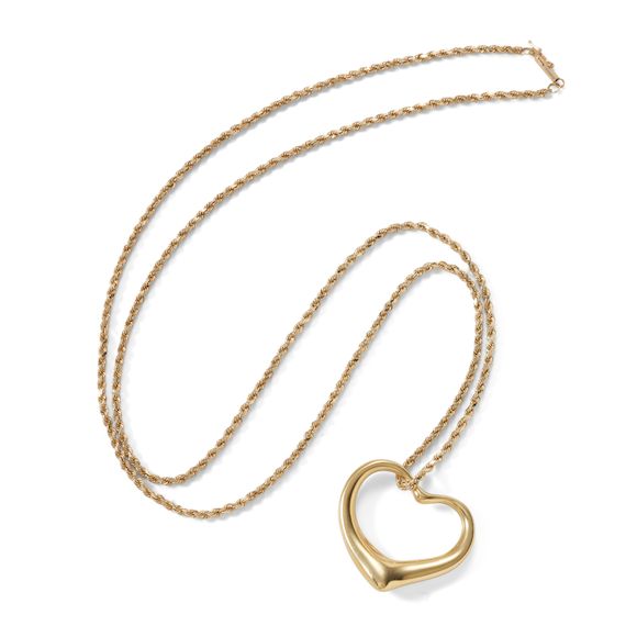 Bonhams Skinner : ELSA PERETTI FOR TIFFANY & CO. AN 18K GOLD OPEN HEART ...