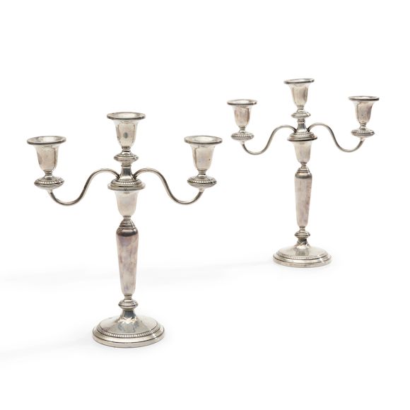 Bonhams Skinner : Pair of Revere Silversmiths Sterling Silver Weighted ...