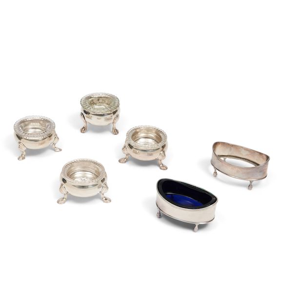 Bonhams Skinner : Six Silver and Silver-plate Salts,