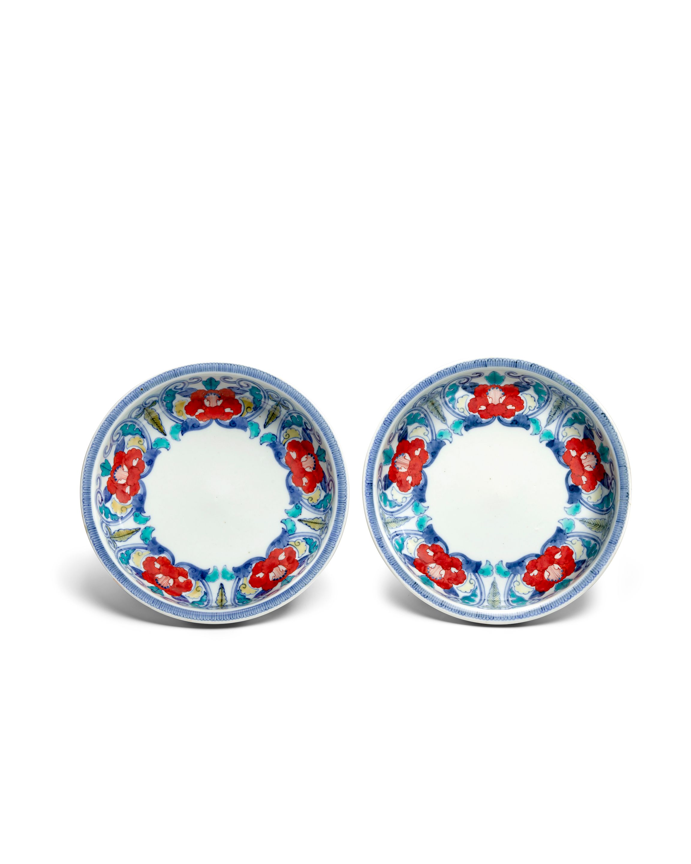 Bonhams : A PAIR OF NABESHIMA PORCELAIN DISHES Hizen, Okawachi ...