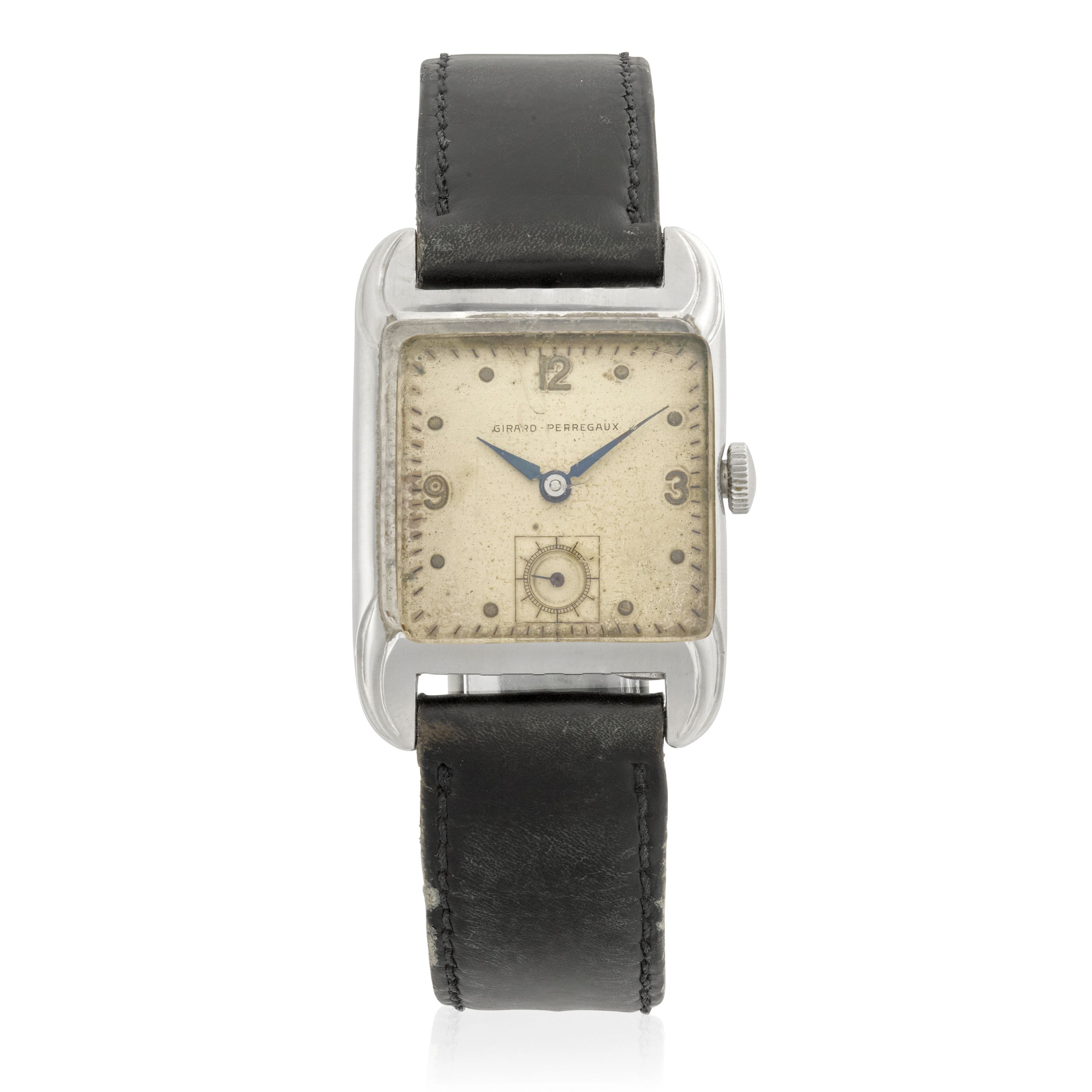 Bonhams : GIRARD PERREGAUX. A STAINLESS STEEL MANUAL WIND WRISTWATCH c ...