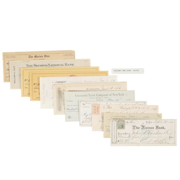 Bonhams : AMERICAN PRESIDENTS. A collection of signed checks of ...