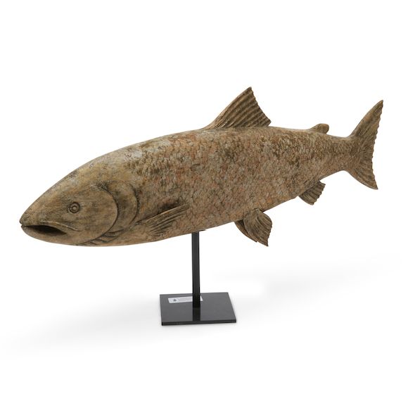 Bonhams Skinner : Painted and Gilt Wood Cod Fish Weathervane, 19th century,