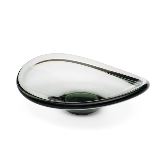 Bonhams Skinner : Mid-century Modern Holmegaard of Denmark Smoked Glass ...