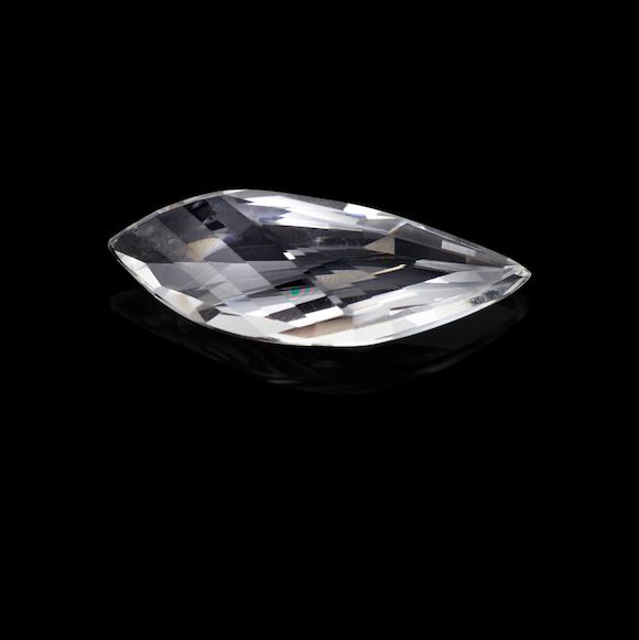 Bonhams : Near-Colorless Petalite--"The Angel's Wing"