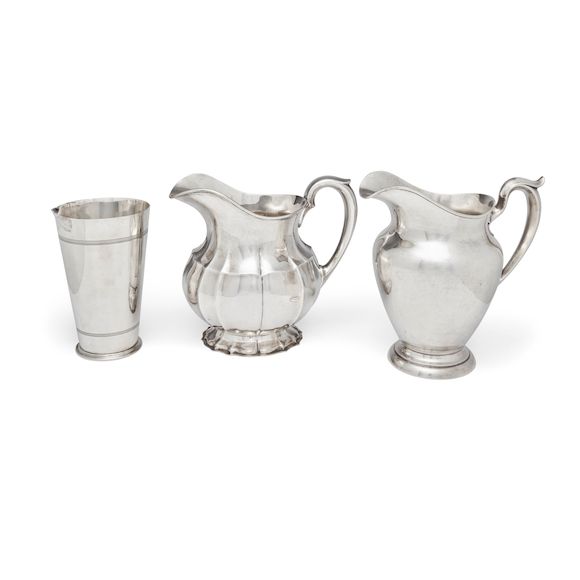 Bonhams : THREE AMERICAN STERLING SILVER PITCHERS by various makers ...