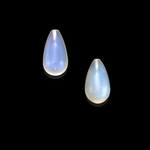 Bonhams : Two Blue Moonstone Drops