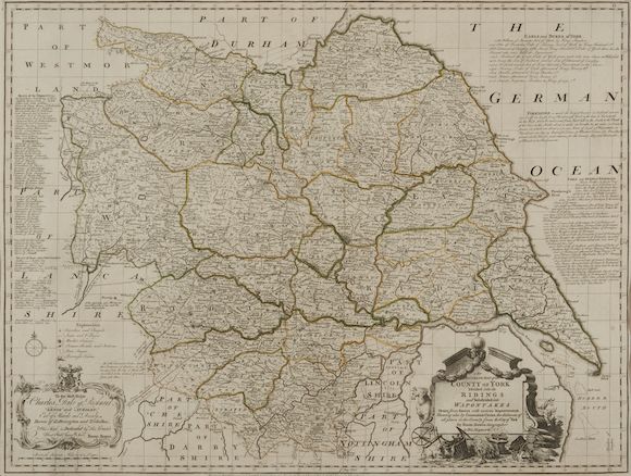 Bonhams Skinner : British School Map of York Unsigned. Etching on paper ...