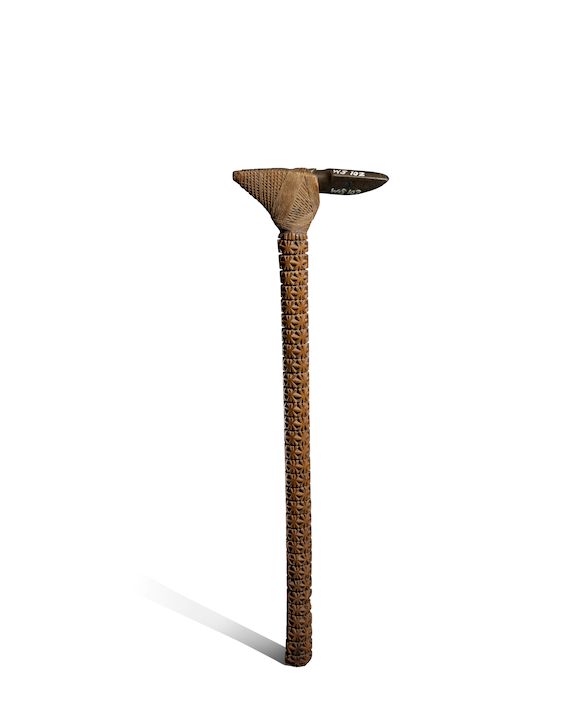 Bonhams : Fine Ceremonial Hafted Adze, Mangaia, Cook Islands