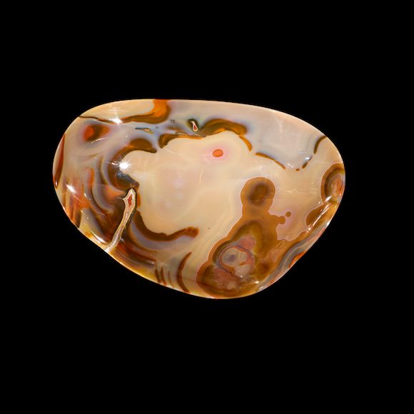 Bonhams : Large and Very Fine Free-form Banded Agate Bowl by Helmut Wolf