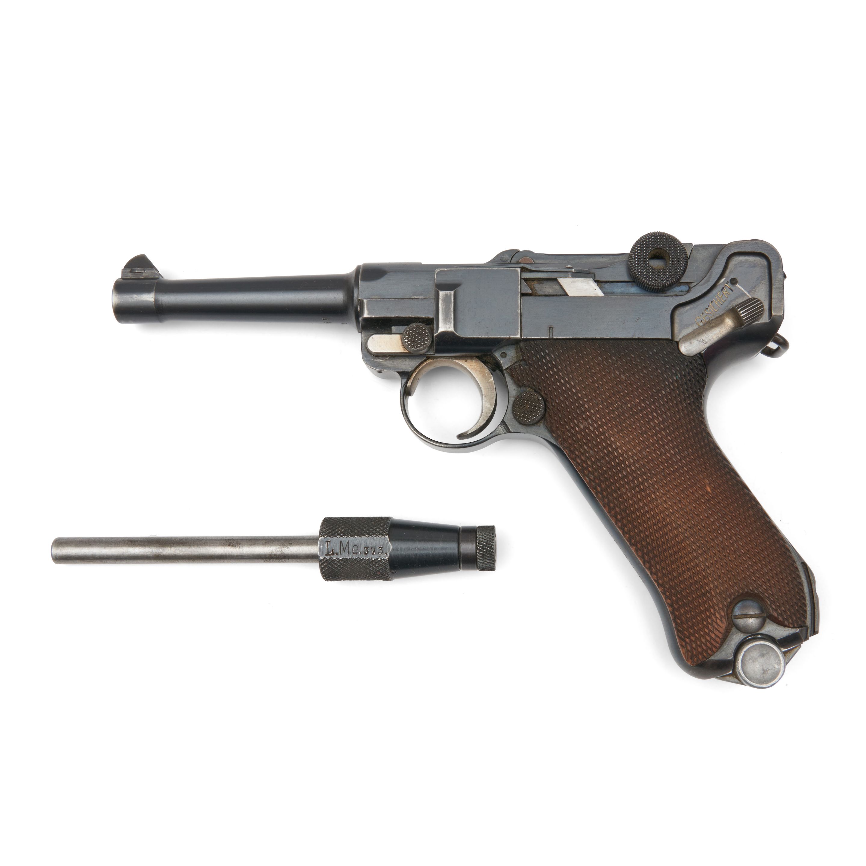 Bonhams Skinner : Mauser 1928 Riff Luger Semi-automatic Pistol with 4mm ...