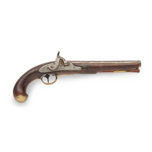 Bonhams Skinner : U.S. Model 1808 Navy Pistol Converted to Percussion,