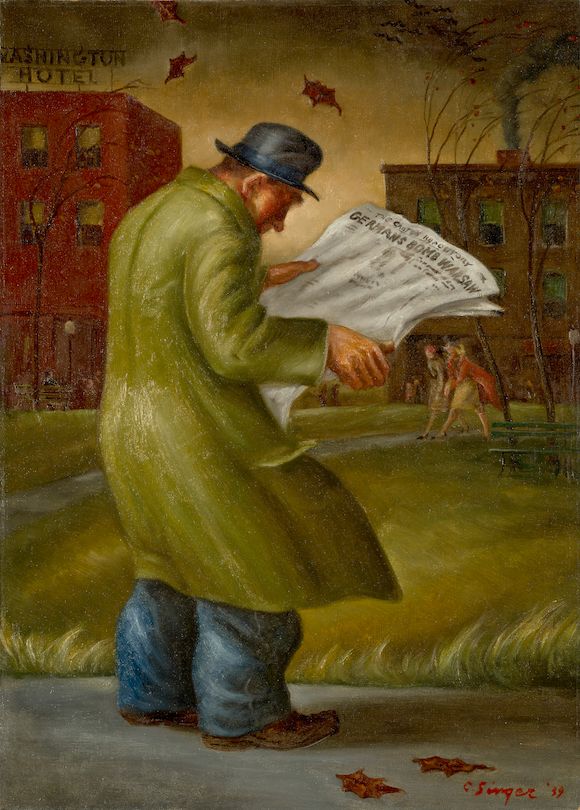 Bonhams : Clyde Singer (1908-1999) Autumn 26 7/8 x 19 1/2 in. (68.3 x ...