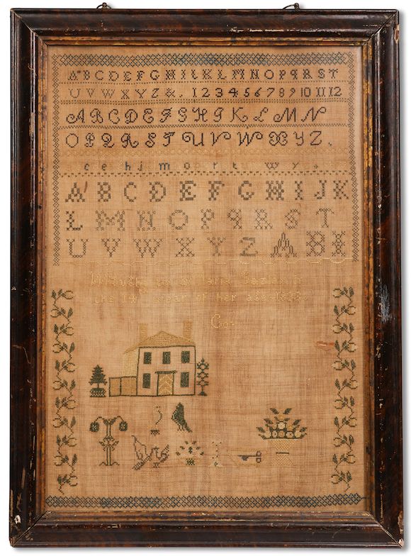 Bonhams Skinner : Maria Gazlay Sampler, Sarah Maria Gazlay (1819-69 ...